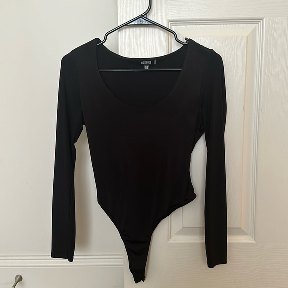 Missguided | Tops | Missguided Black Slinky Bodysuit | Poshmark
